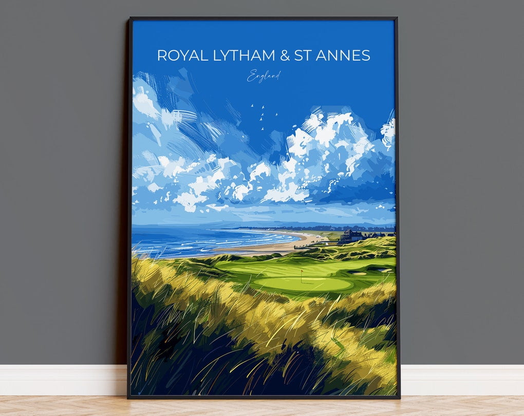 Royal Lytham & St Annes Travel Poster, Travel Print Of Royal Lytham ...