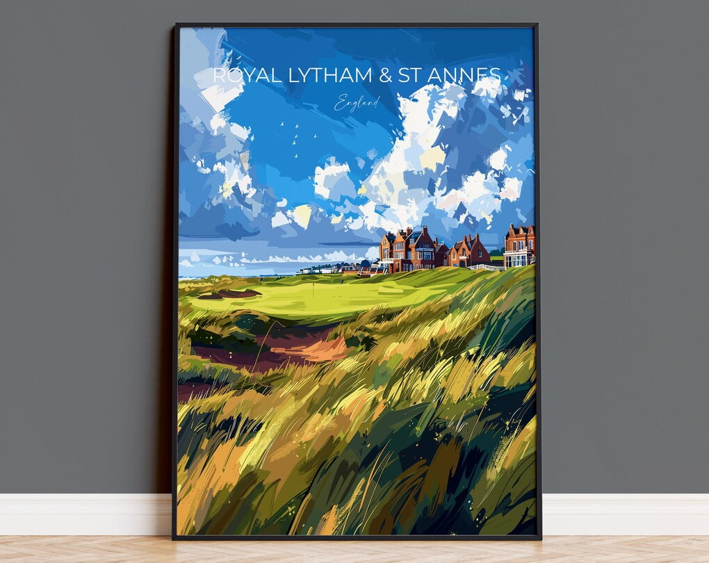 Royal Lytham & St Annes Travel Poster, Travel Print Of Royal Lytham ...