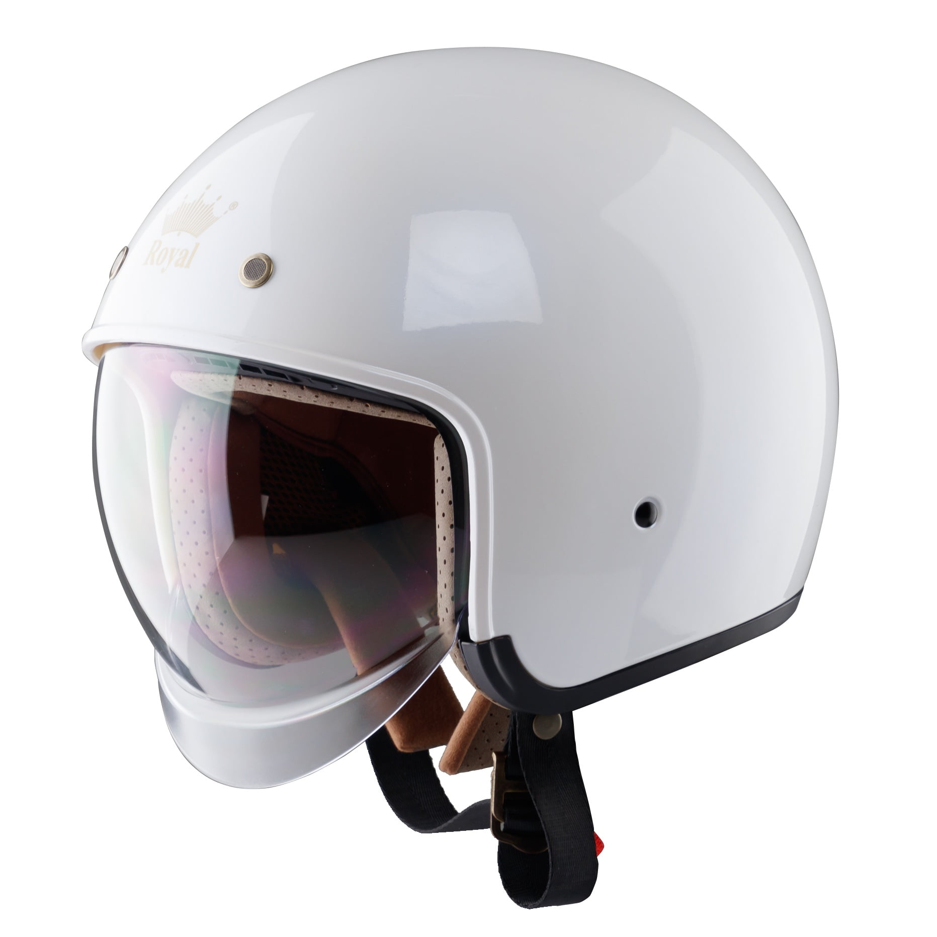 Royal M139 Open Face Motorcycle Helmet DOT Approved Motorcycle Helmet Size S White - Walmart.com