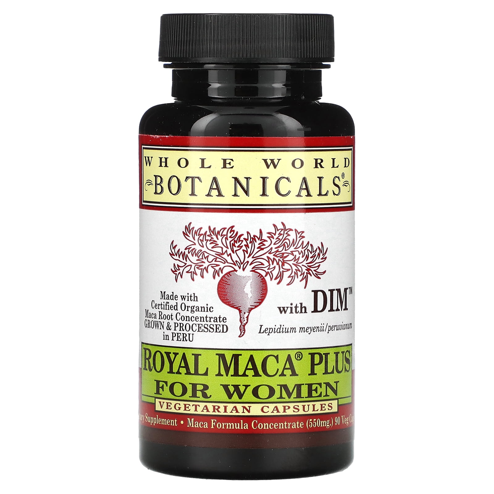 Royal Maca® Plus with DIM for Women, Vegetarian Capsules, 500mg (90 ct ...