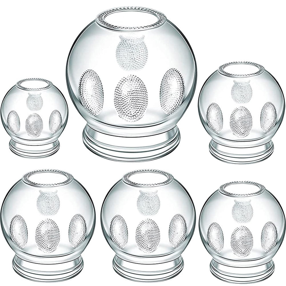 Royal Massage Glass Fire Cupping Jars Thick Glass Cupping Set 4 Sizes ...