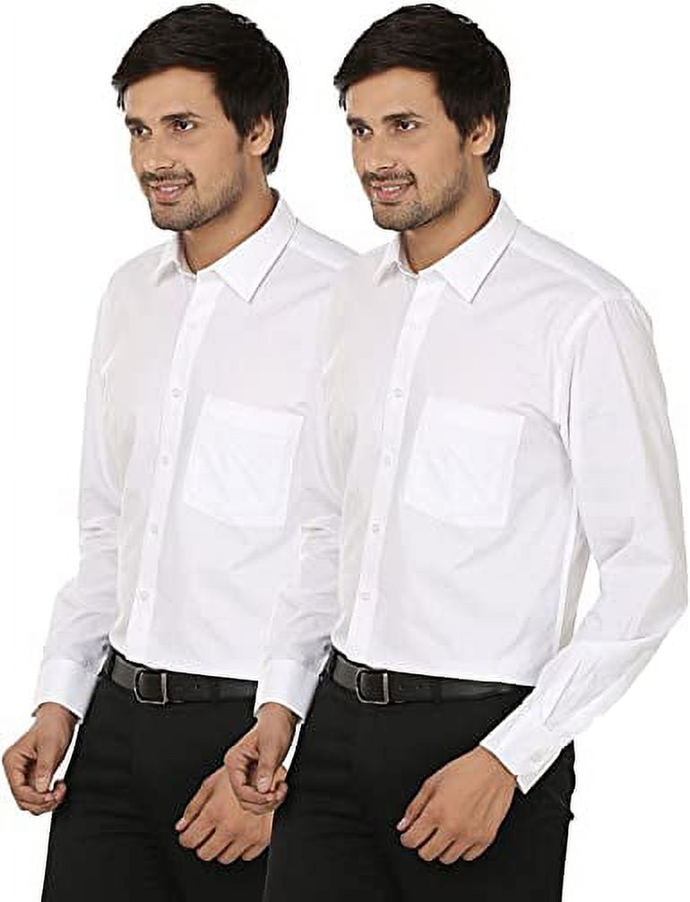 Royal Men's Formal Shirt (Royal_82_White_44) - Walmart.com