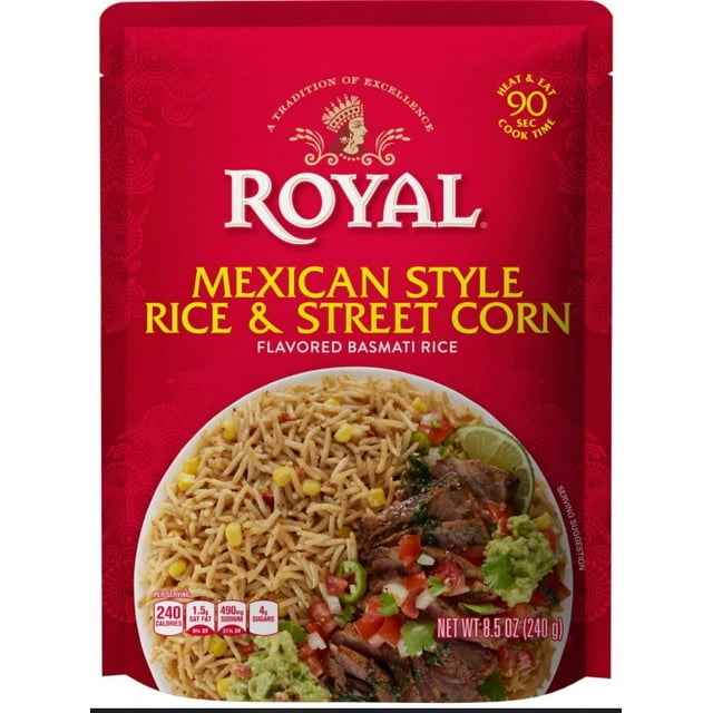 Royal Mexican-Style Ready-to-Heat Rice and Street Corn, 8.5 Oz ...