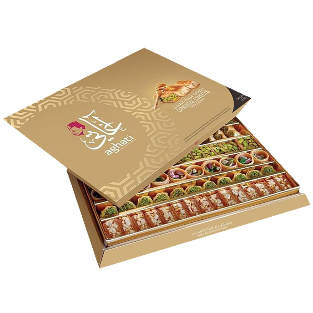 Royal Mix Baklava with Honey Gift Box for SPECIAL OCCASIONS (1000 g, 2 ...