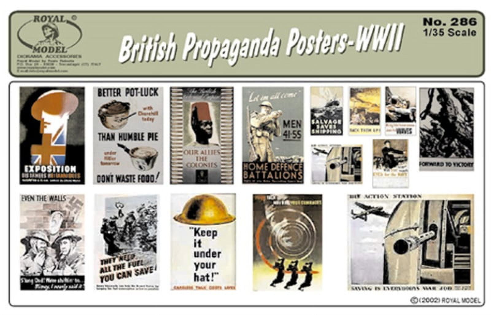 Royal Model 1:35 British Propaganda Posters-WWII #286 - Walmart.com