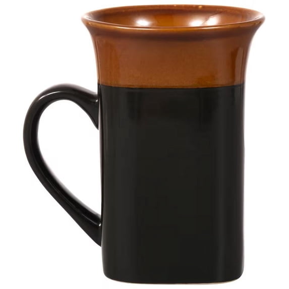 Royal Norfolk 14 oz Blk/Brown Square Stoneware Mug 1 PK - Walmart.com