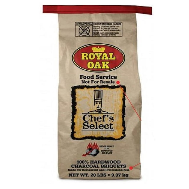 Royal Oak Chef's Select Hardwood Charcoal Briquets for BBQ, Grilling ...