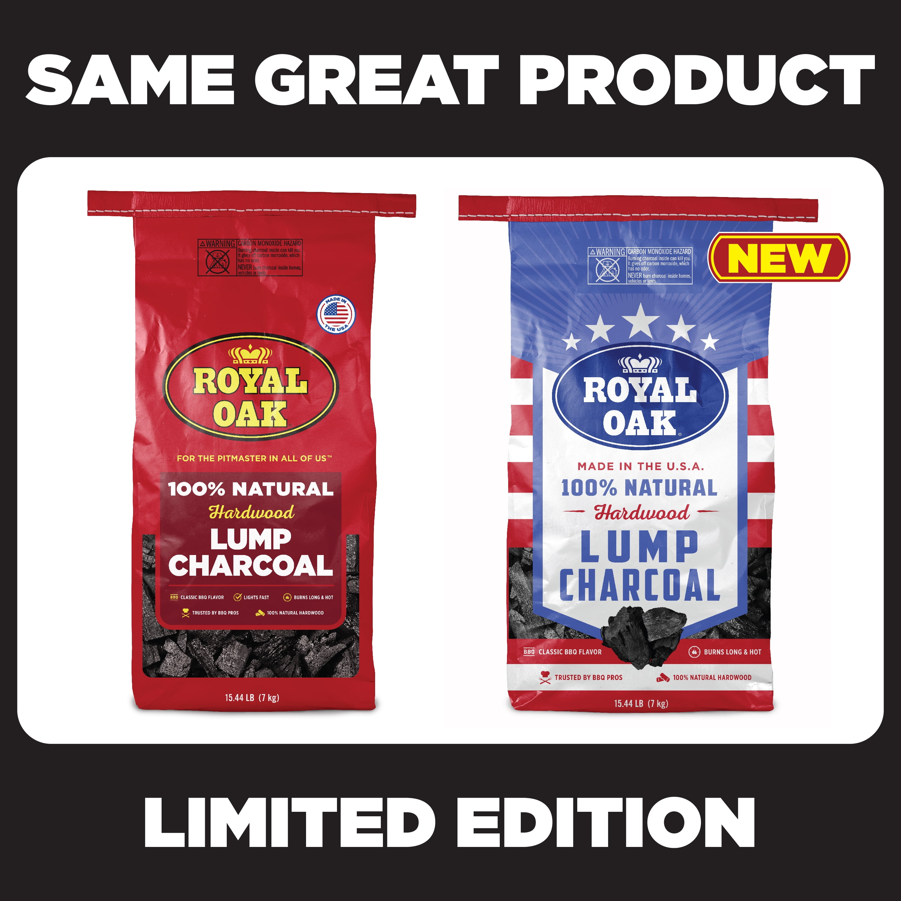 Royal Oak Lump Charcoal, All Natural Hardwood Charcoal, 15.4 lbs ...