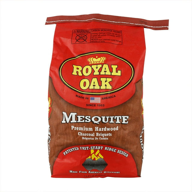 Royal Oak BBQ Wood Briquettes, Mesquite Charcoal, Hardwood, Fast-Start ...