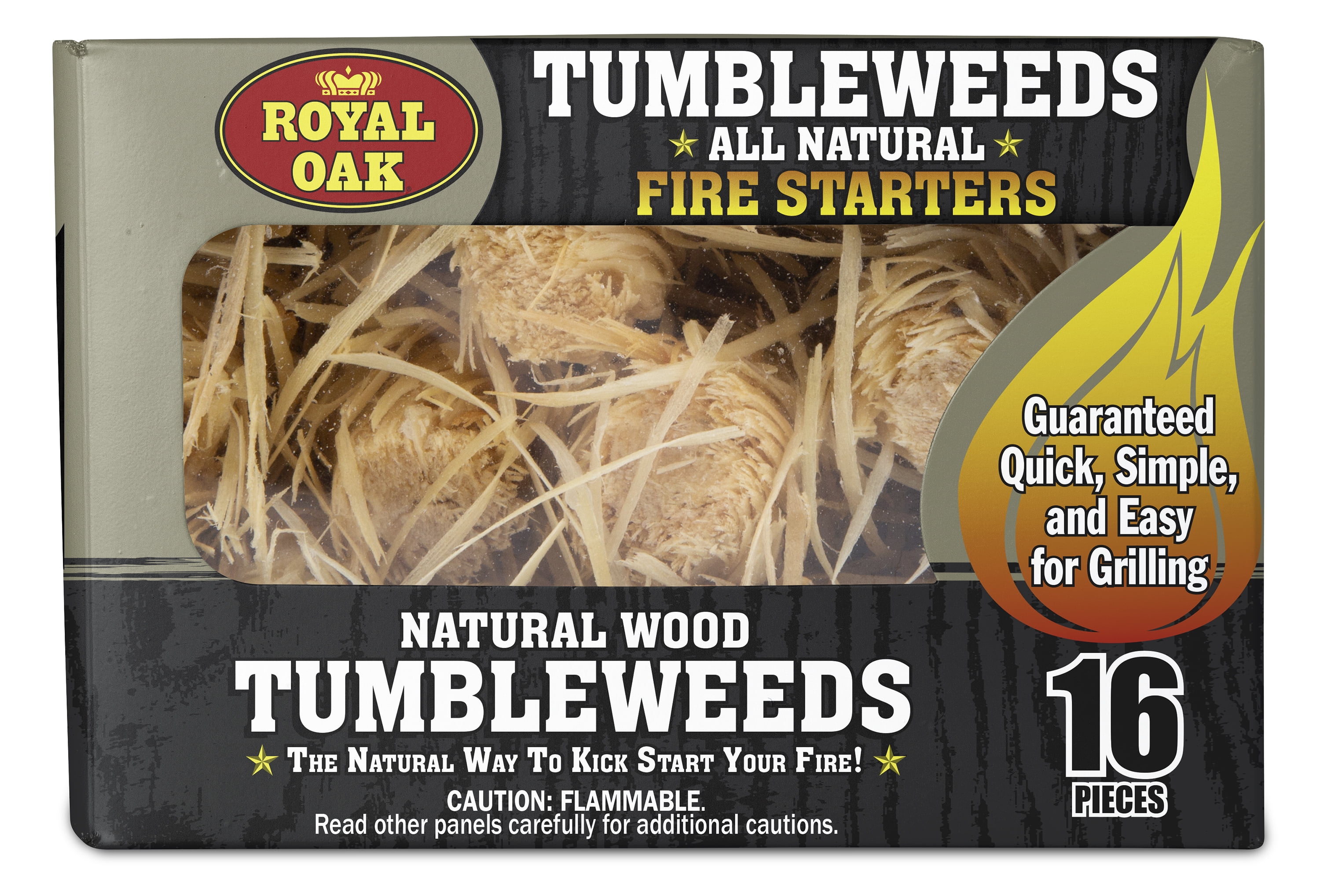 Royal Oak Tumbleweed Firestarter, All Natural Charcoal Starter, 16 ...