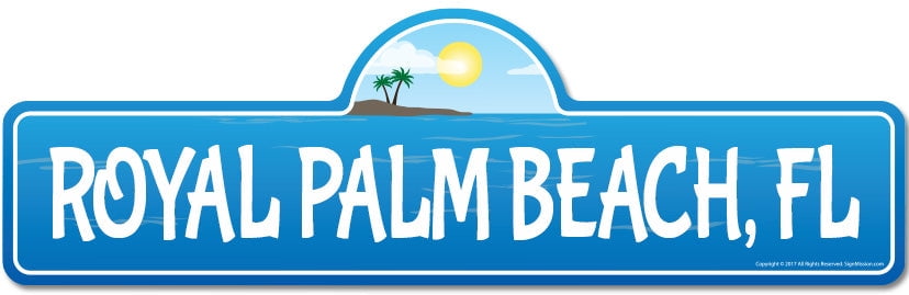 Royal Palm FL Florida Beach Street Sign | Indoor/Outdoor | Surfer Ocean ...
