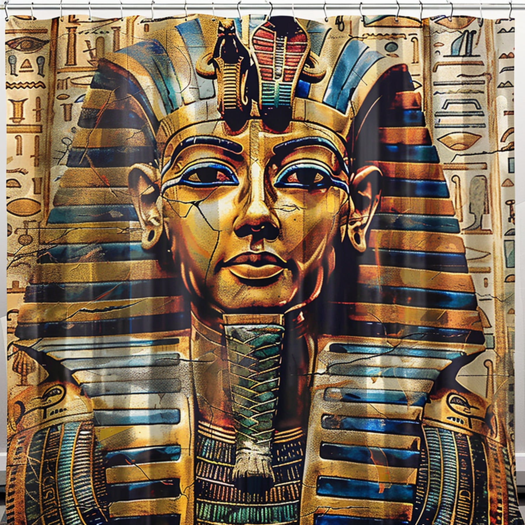 Royal Pharaoh Portrait: Vibrant Egyptian Art Oil Painting with ...