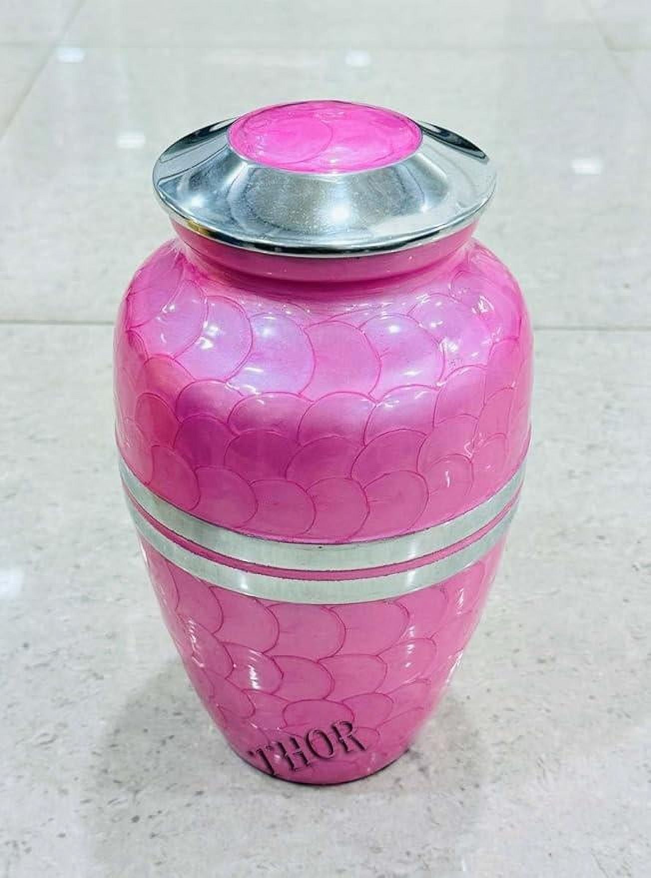 Royal Pink Human Ashes Urn | Urn for Human and Pet | Aluminum Cremation ...