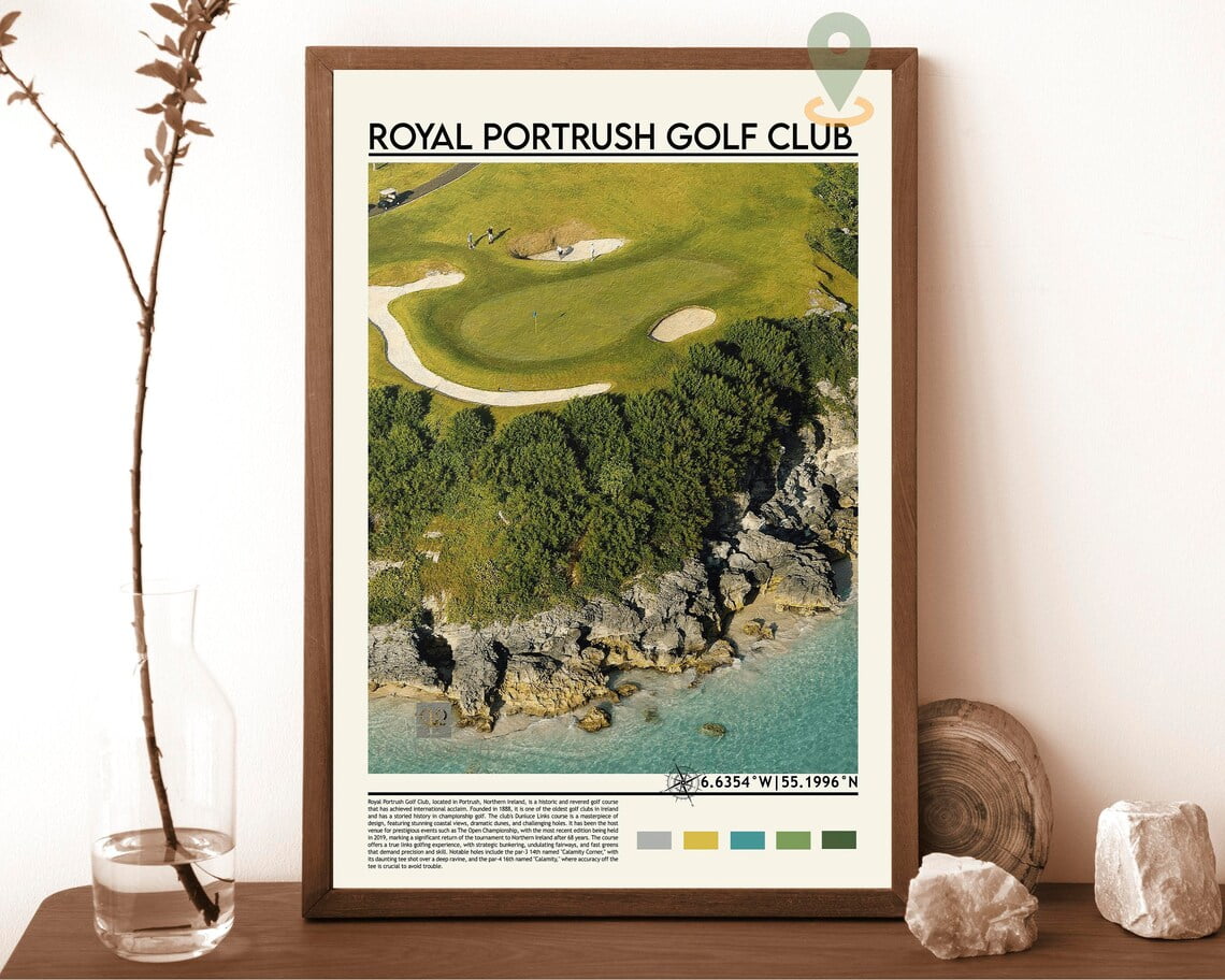 Royal Portrush Ireland Print Golf Print Ireland Poster Travel Poster ...