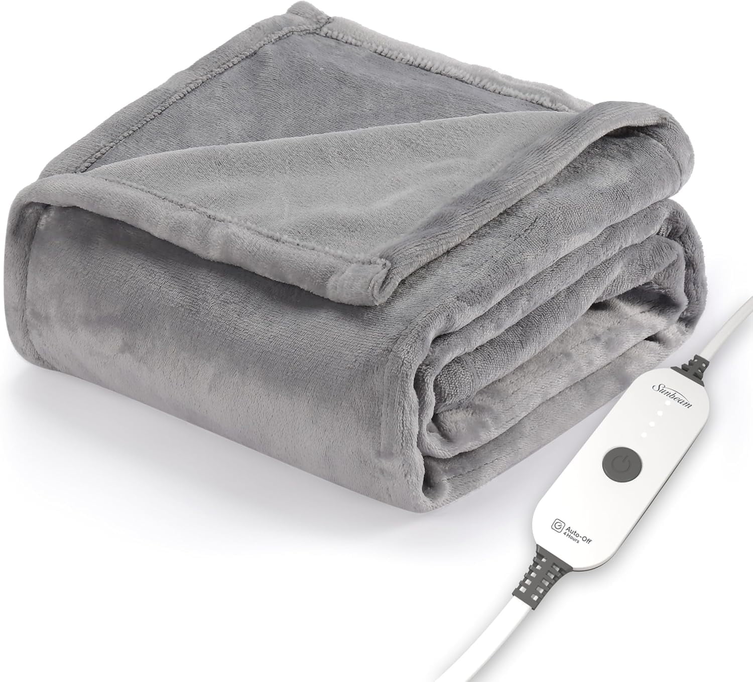 Royal Posh Dove Grey Heated Personal Throw / Blanket, Cozy-Warm ...