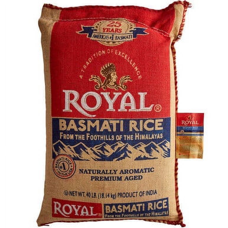 Royal Premium Aged Basmati Rice Bulk Food Service- 40 lbs - Walmart.com