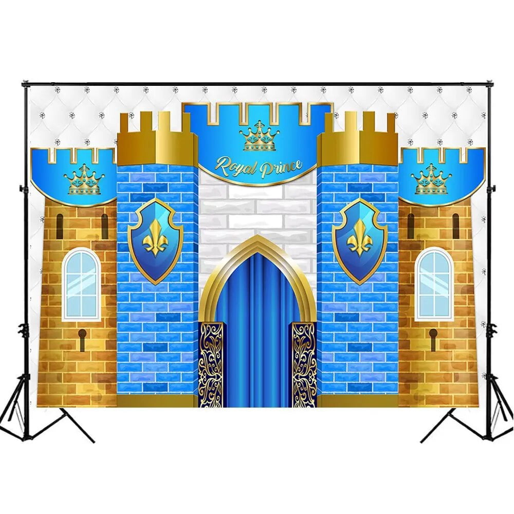 Royal Prince Birthday Backdrop Photography Castle Brick Wall Boy 1st ...