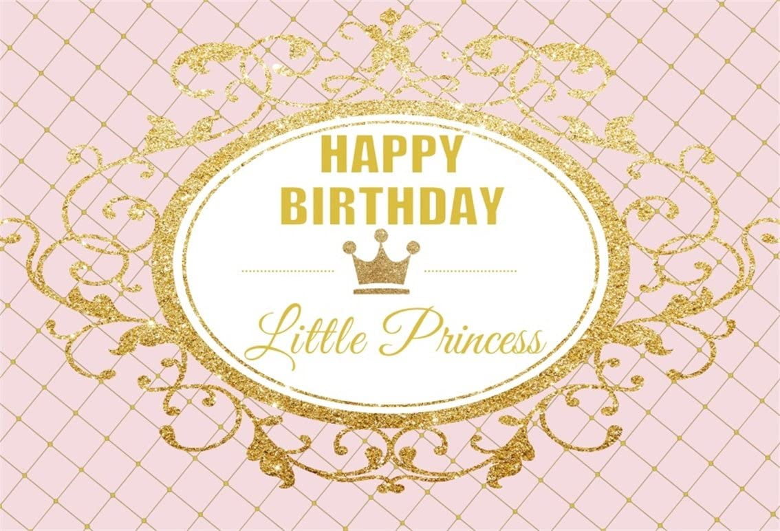 Royal Princess Backdrop Banner Rose Gold Plaid Birthday Backdrop for ...