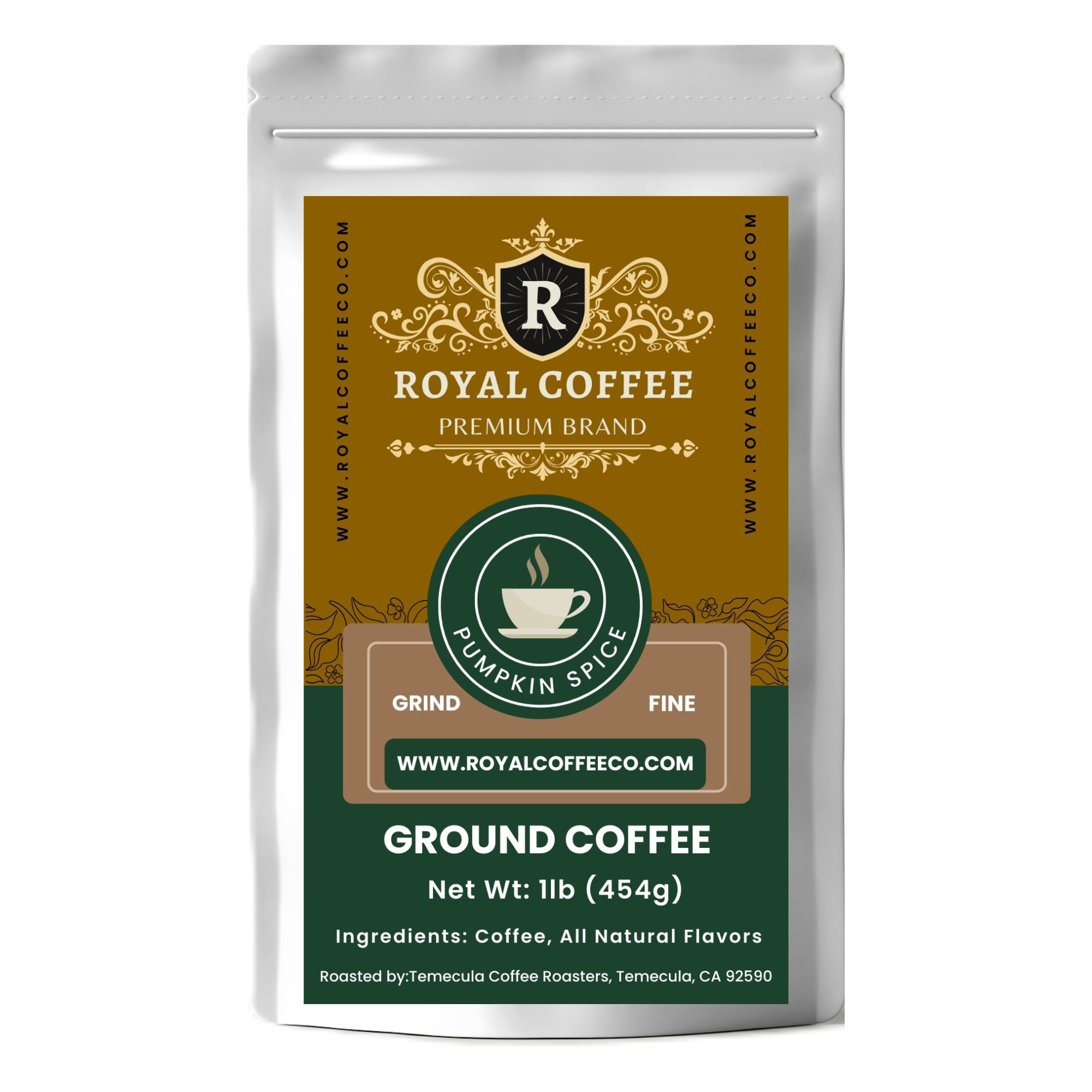 Royal Pumpkin Spice Freshly Roasted Flavored Coffee, (Pumpkin Spice ...