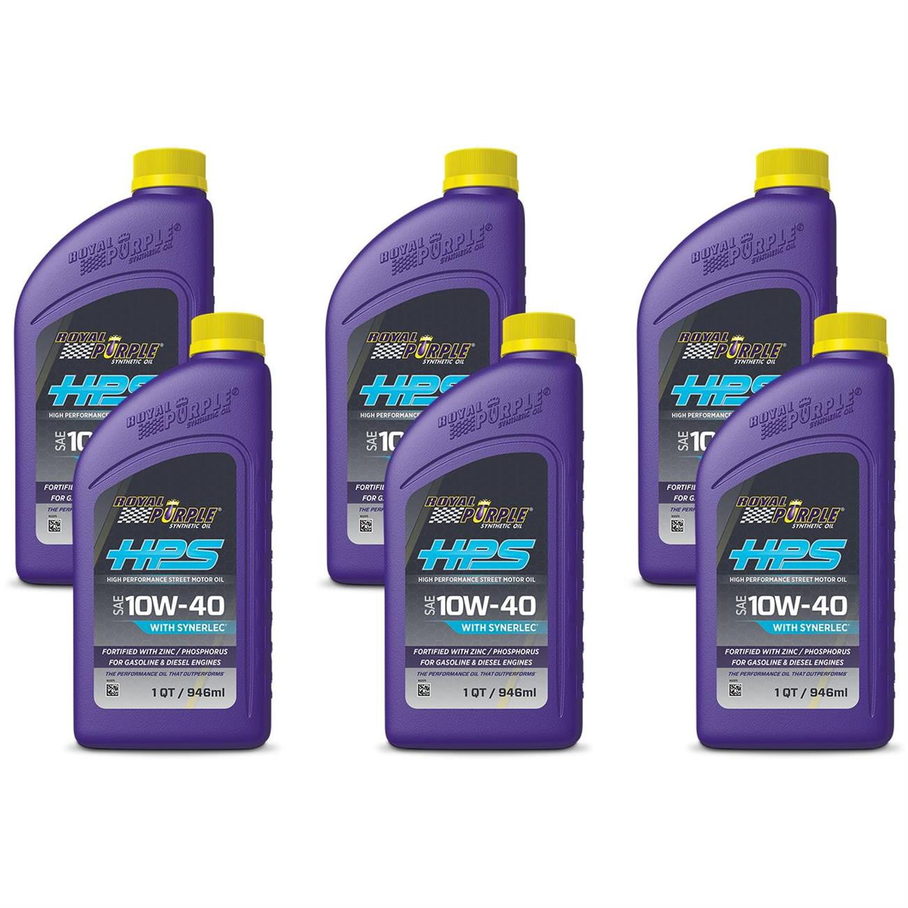 Royal Purple HPS 10W40 High Performance Engine Oil, 6 Quart Case ...