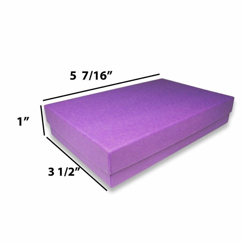 Royal-Purple Kraft Cotton Filled Gift Boxes - Size 5 7/16" x 3 1/2" x 1 ...
