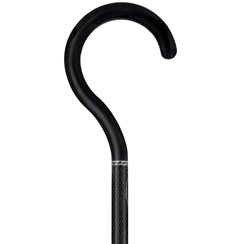 Royal RC Canes Folding Triple Wound Carbon Fiber Black Tourist 2-Piece ...