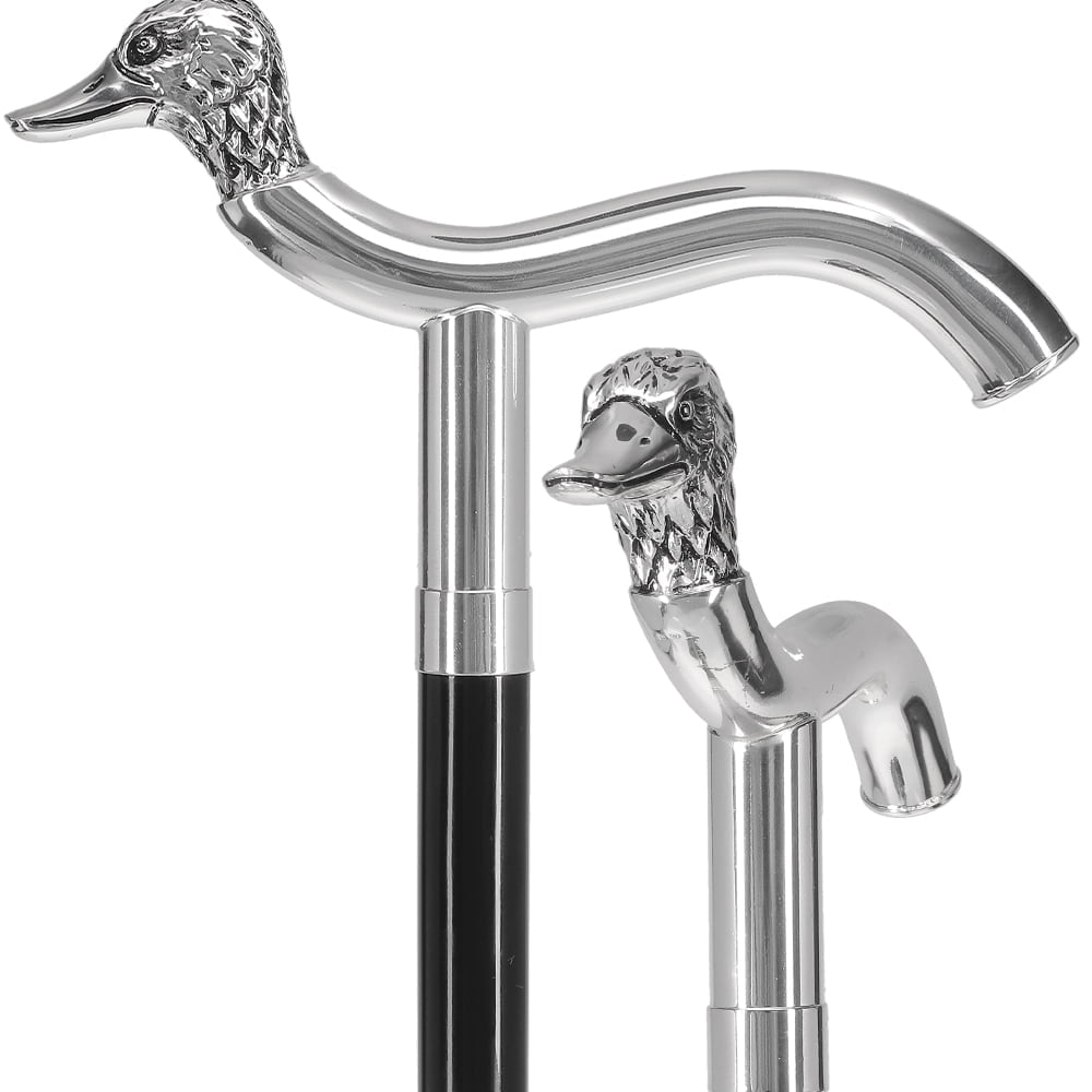 Royal RC Canes Italian Luxury 925 Sterling Silver Duck Head Fritz Cane ...