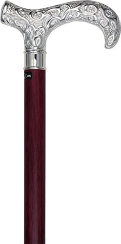 Royal RC Canes Super Strong Silver Scrollwork Derby Walking Cane ...