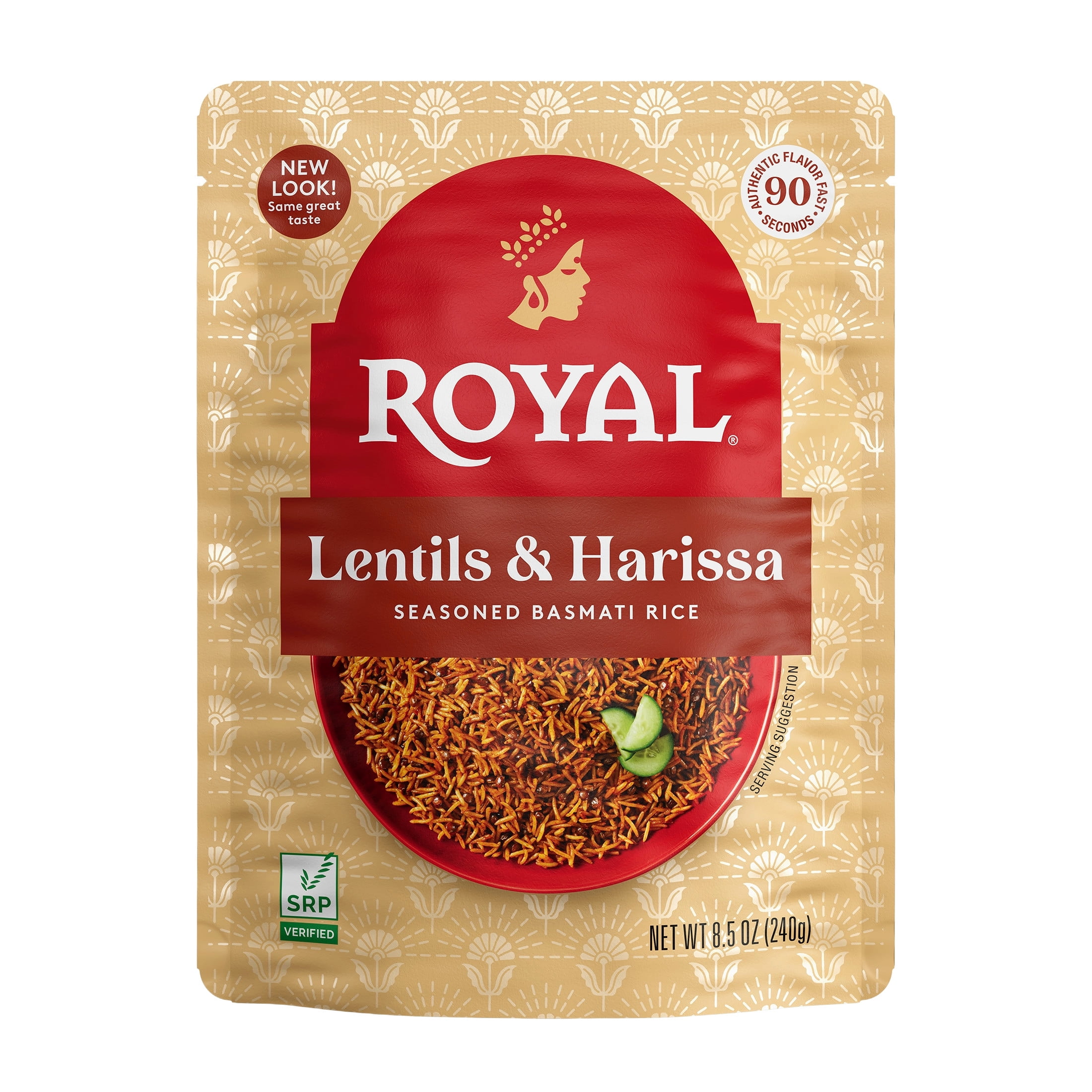 Authentic Royal Ready to Heat Smoky Harissa Seasoned Basmati Rice and ...