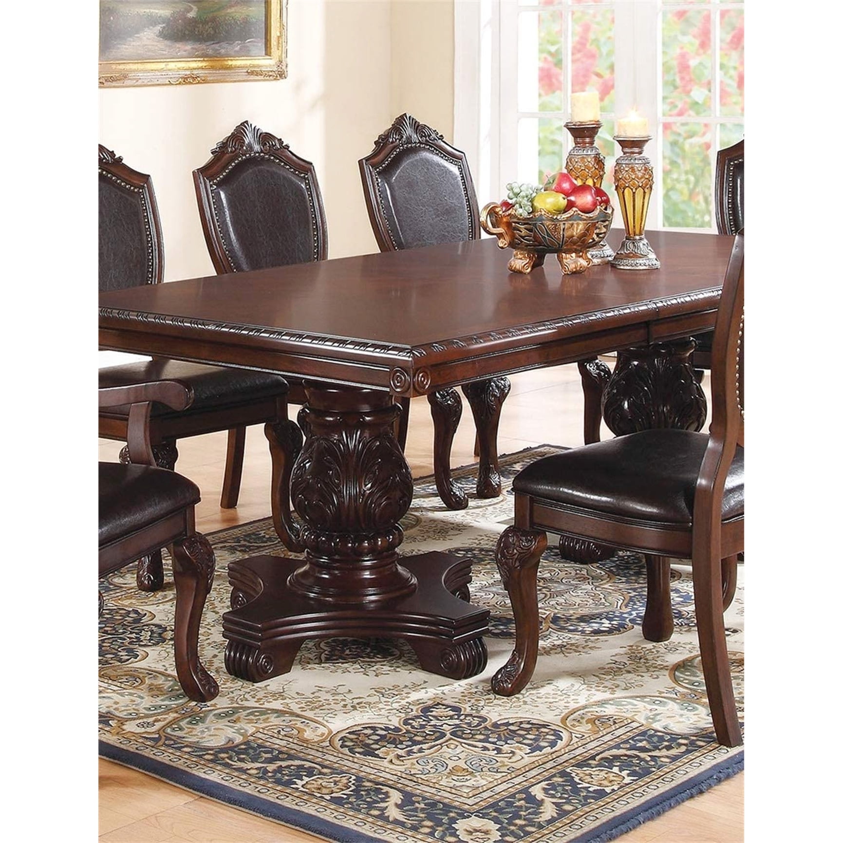 Royal Rectangle Dining Table+Carved Floral Accents"-"Luxury Dining ...