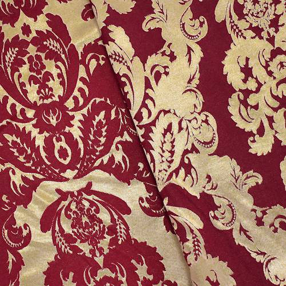 Royal Red/Gold Baroque Stretch Brocade, Fabric By the Yard - Walmart.com