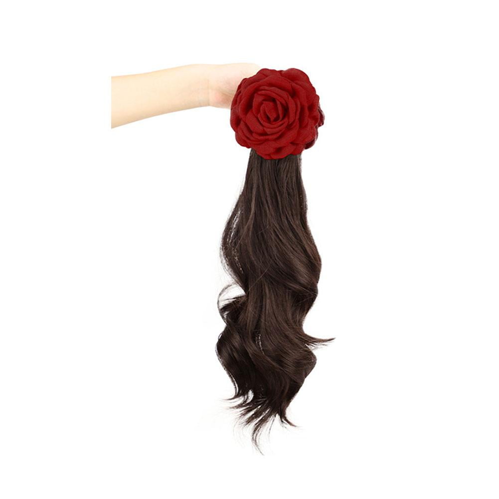 Royal Roll Hair Ponytail Clip Black Heatresistant Princess HairProducts ...