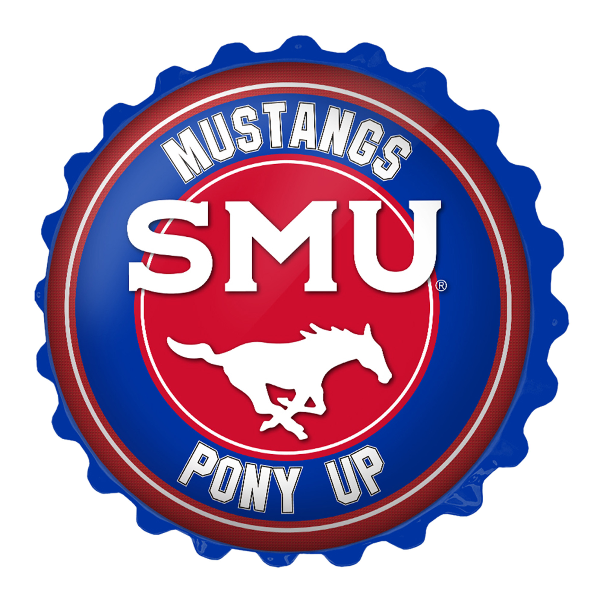 Royal SMU Mustangs Slogan Bottle Cap Wall Sign - Walmart.com