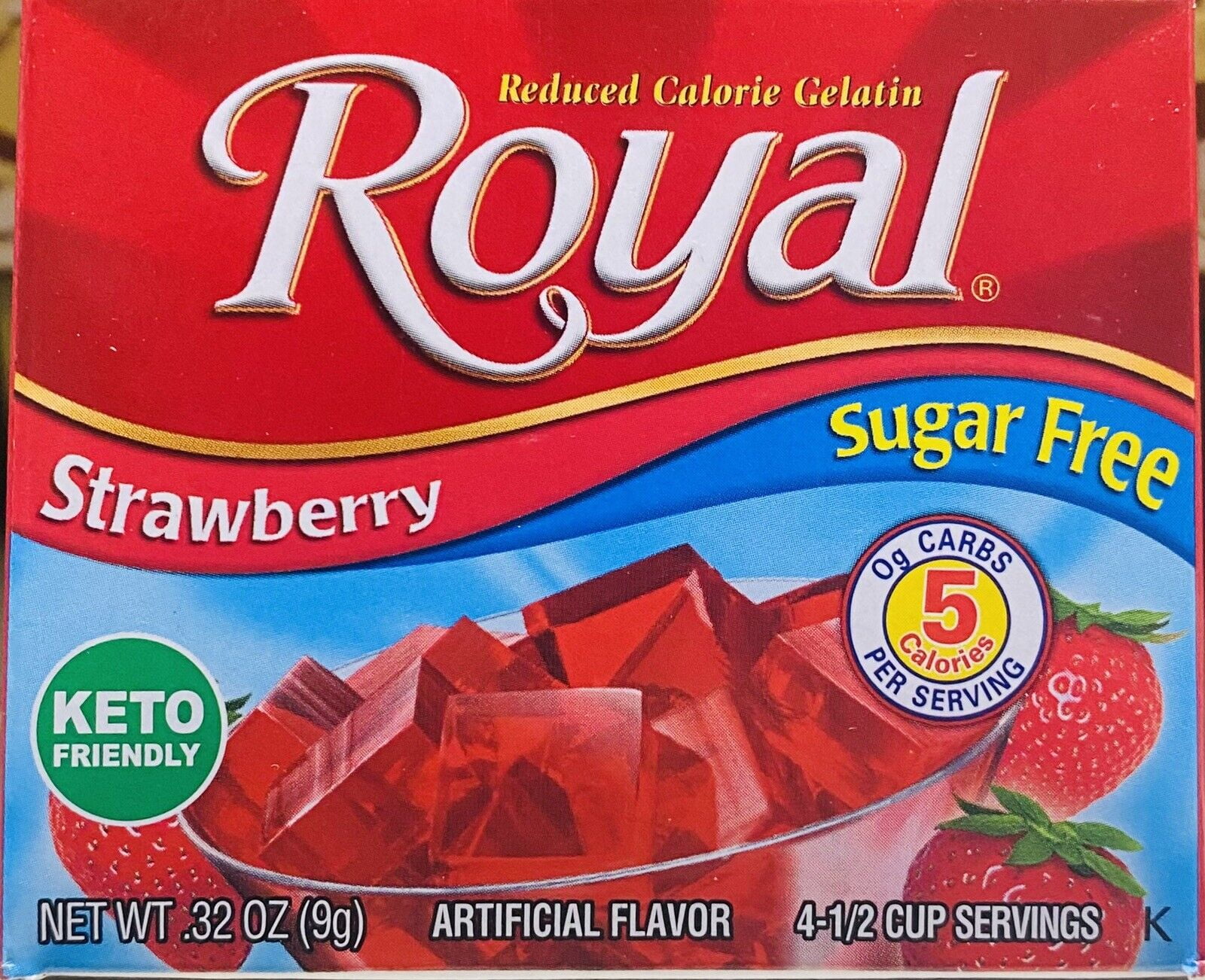 Royal SUGAR FREE STRAWBERRY Gelatin Mix Dessert .32 oz Box - Walmart.com