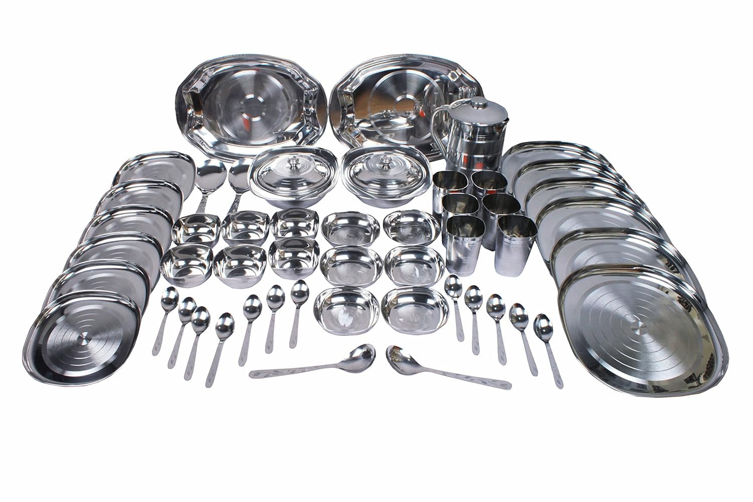 Royal Sapphire Square Stainless Steel Diner Set 51 Pcs - Walmart.com
