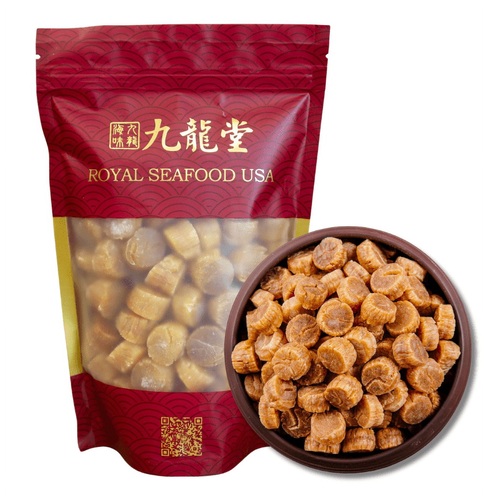 Royal Seafood USA Premium Hokkaido Dried Scallops (Large size), 1lb ...