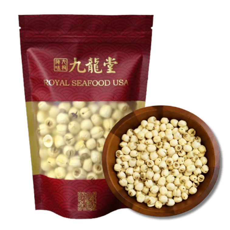 Royal Seafood USA Premium Raw White lotus seed, core removed 8oz, For ...
