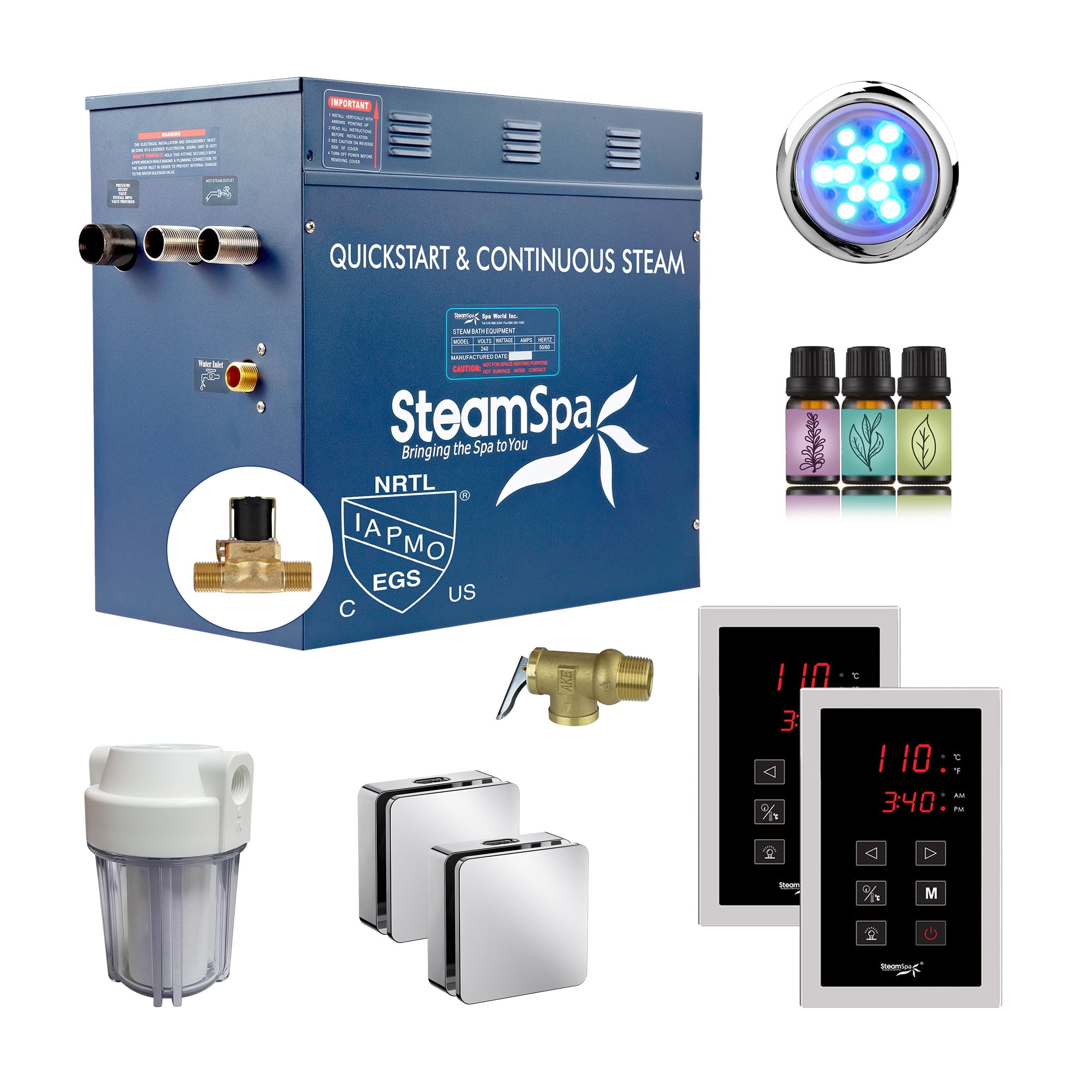 Royal Series 10500-Watts Steam Generator with Continuous Steam, Dual ...