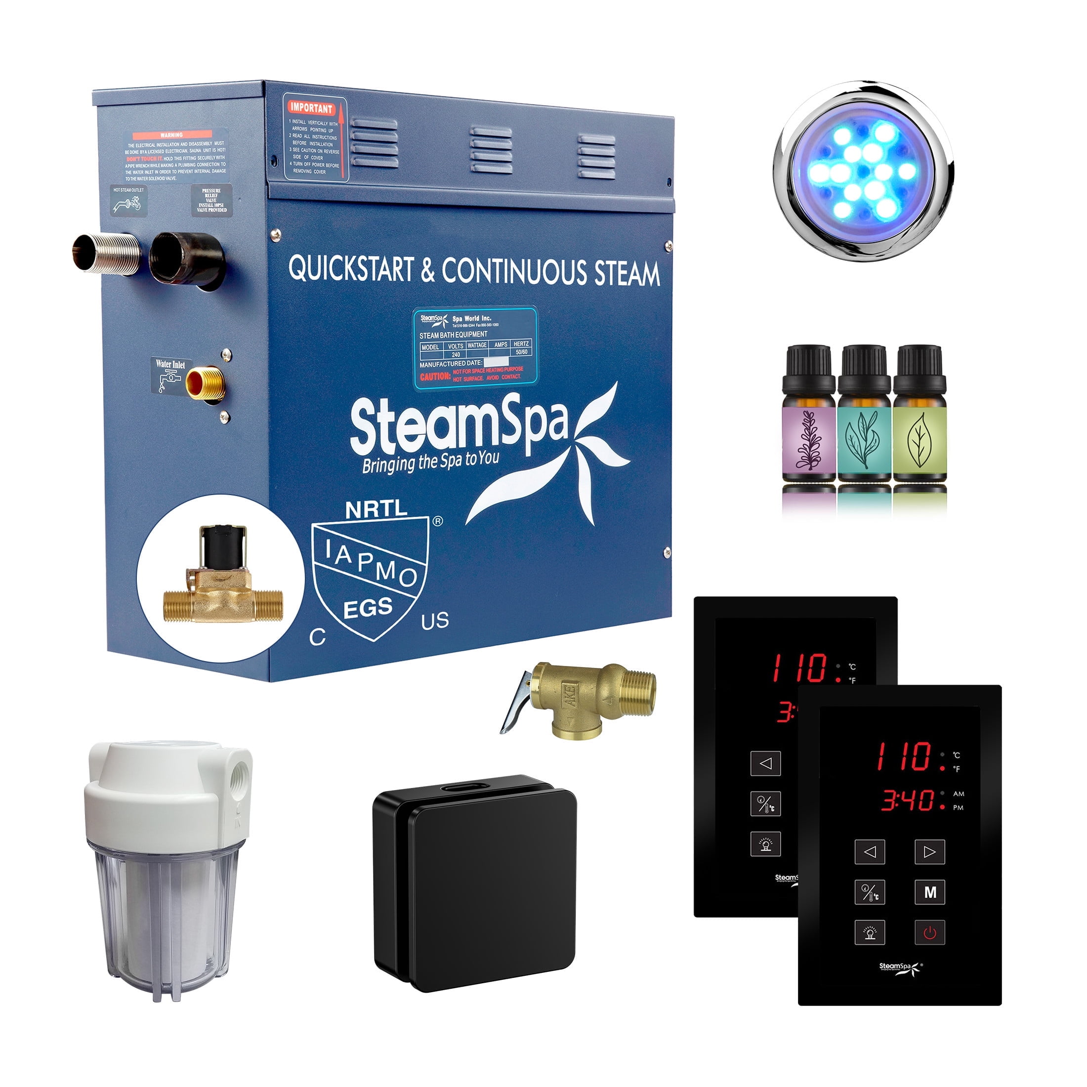 Royal Series 6000-Watts Steam Generator with Continuous Steam, Dual ...