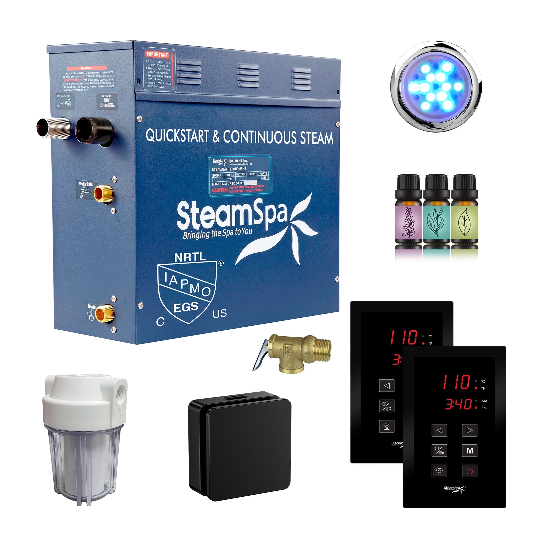 Royal Series 7500-Watts Steam Generator with Continuous Steam, Dual ...