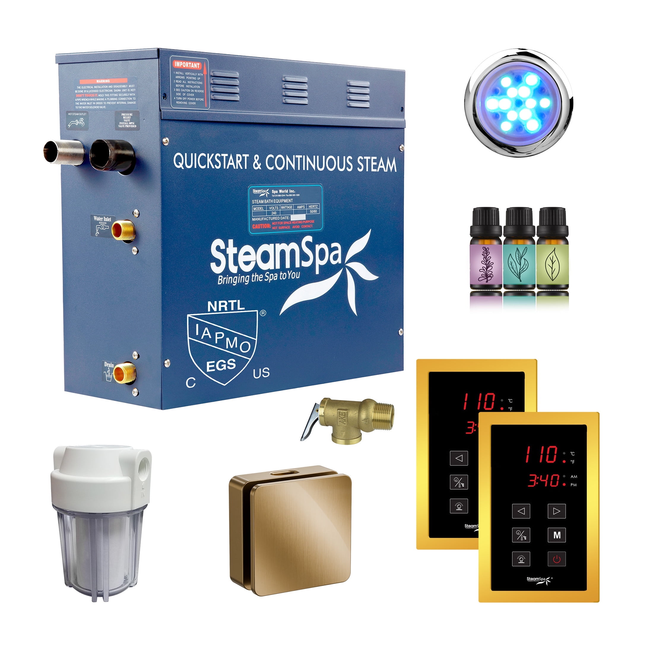 Royal Series 7500-Watts Steam Generator with Continuous Steam, Dual ...