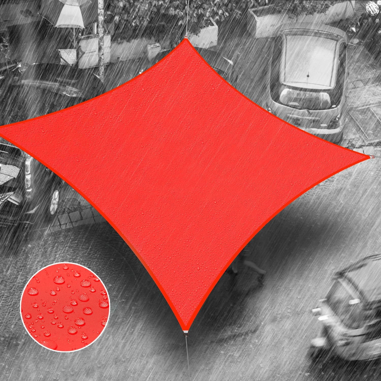 Royal Shade 6' x 9' Red Rectangle Waterproof Sun Shade Sail Order To ...