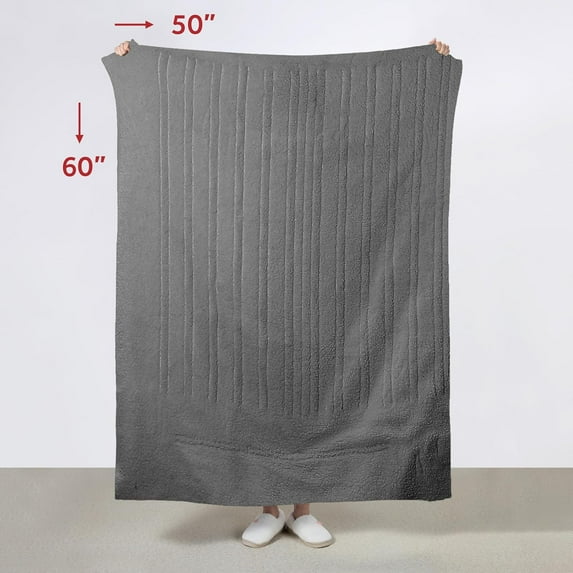 Royal Sherpa Foot Pocket Heated Throw Electric Blanket, 50" x 60", 4 ...