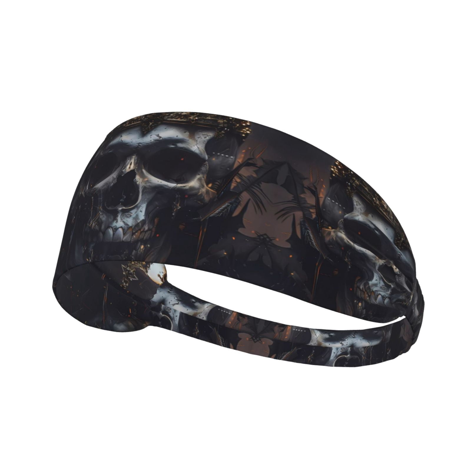Royal Skull With Golden Crown Sports Headbands for Women & Men, Sweat ...