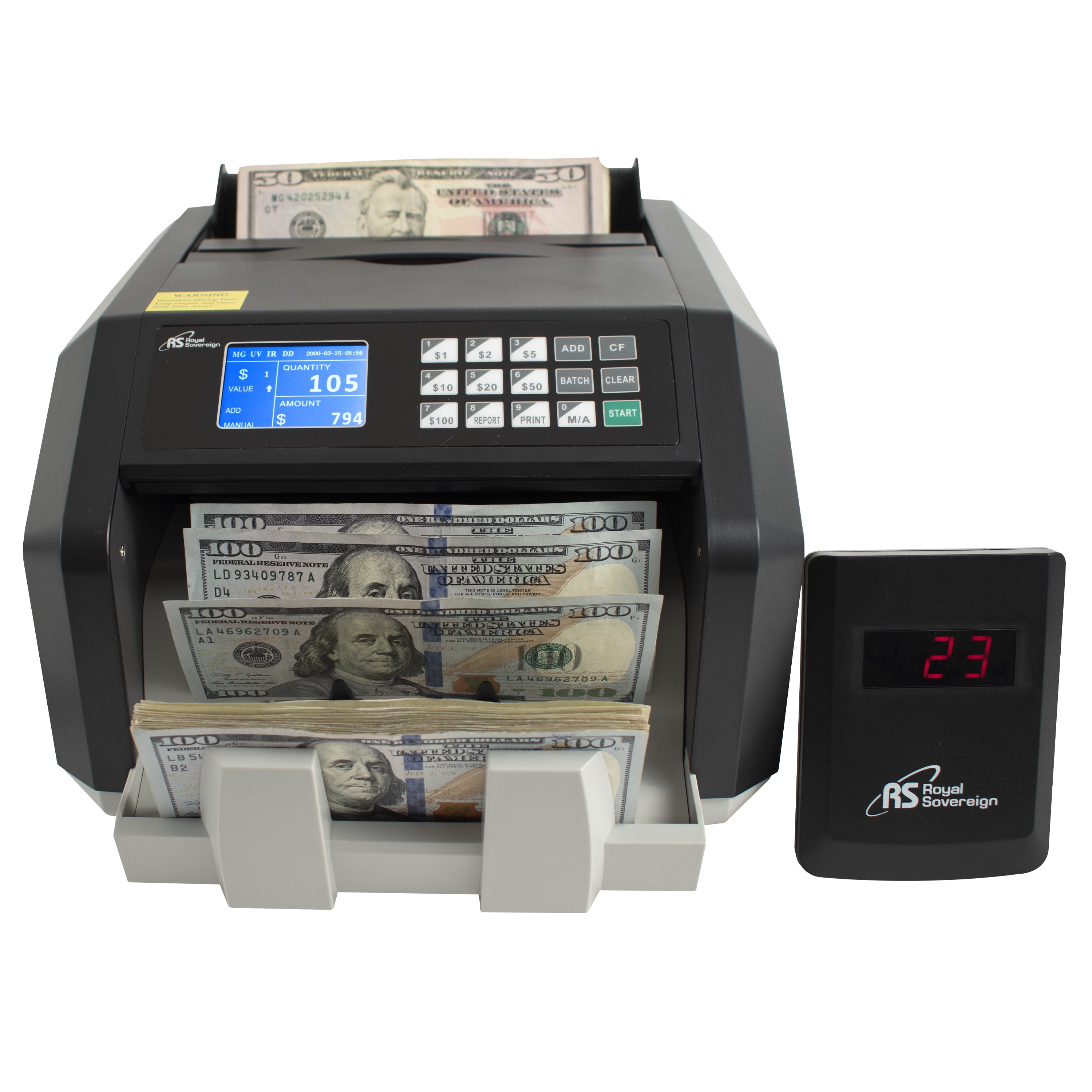 Royal Sovereign Back Load Bill Counter with Value Detection ...