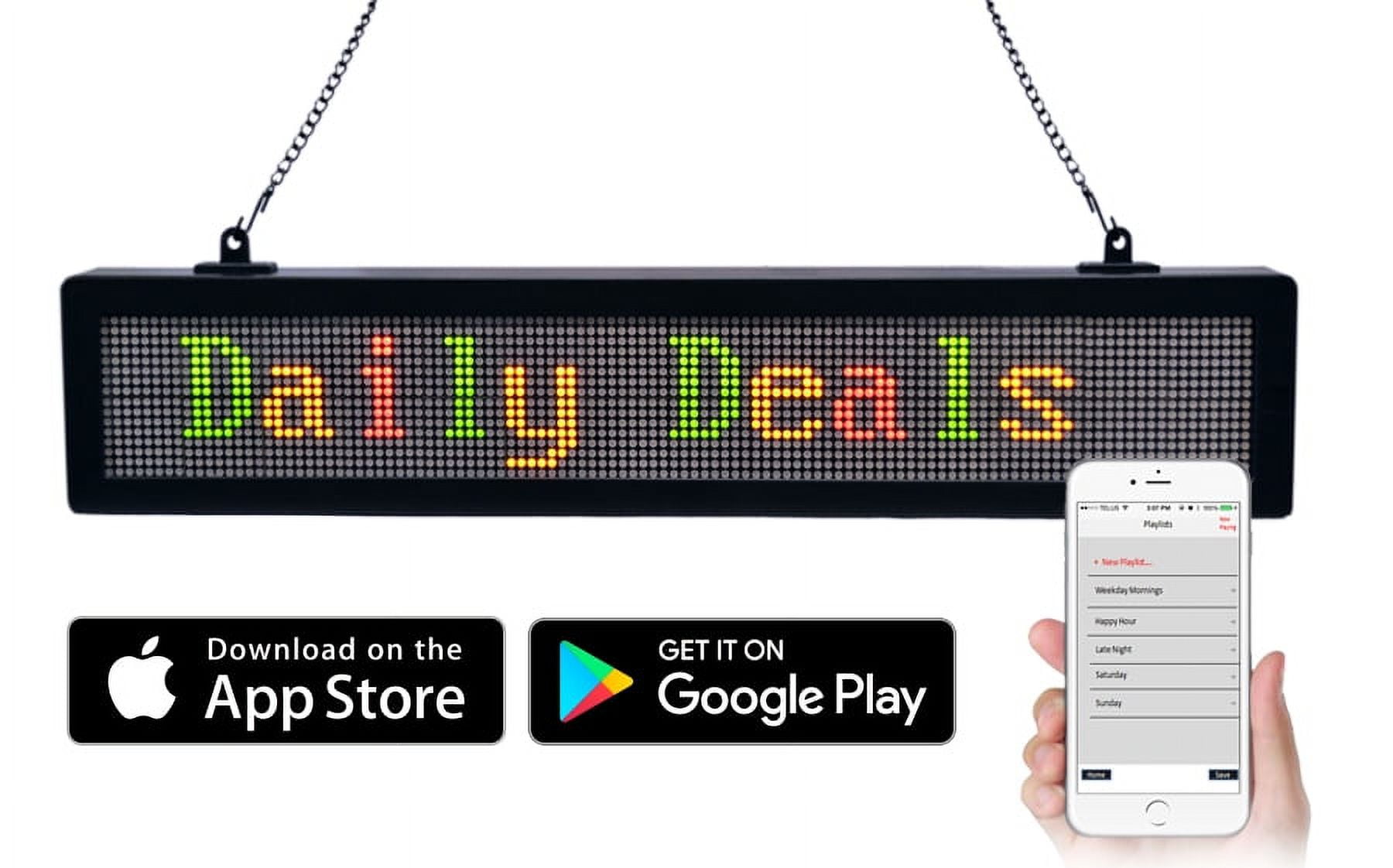 Royal Sovereign Bluetooth LED Scrolling Message Sign, RSB-1510 ...