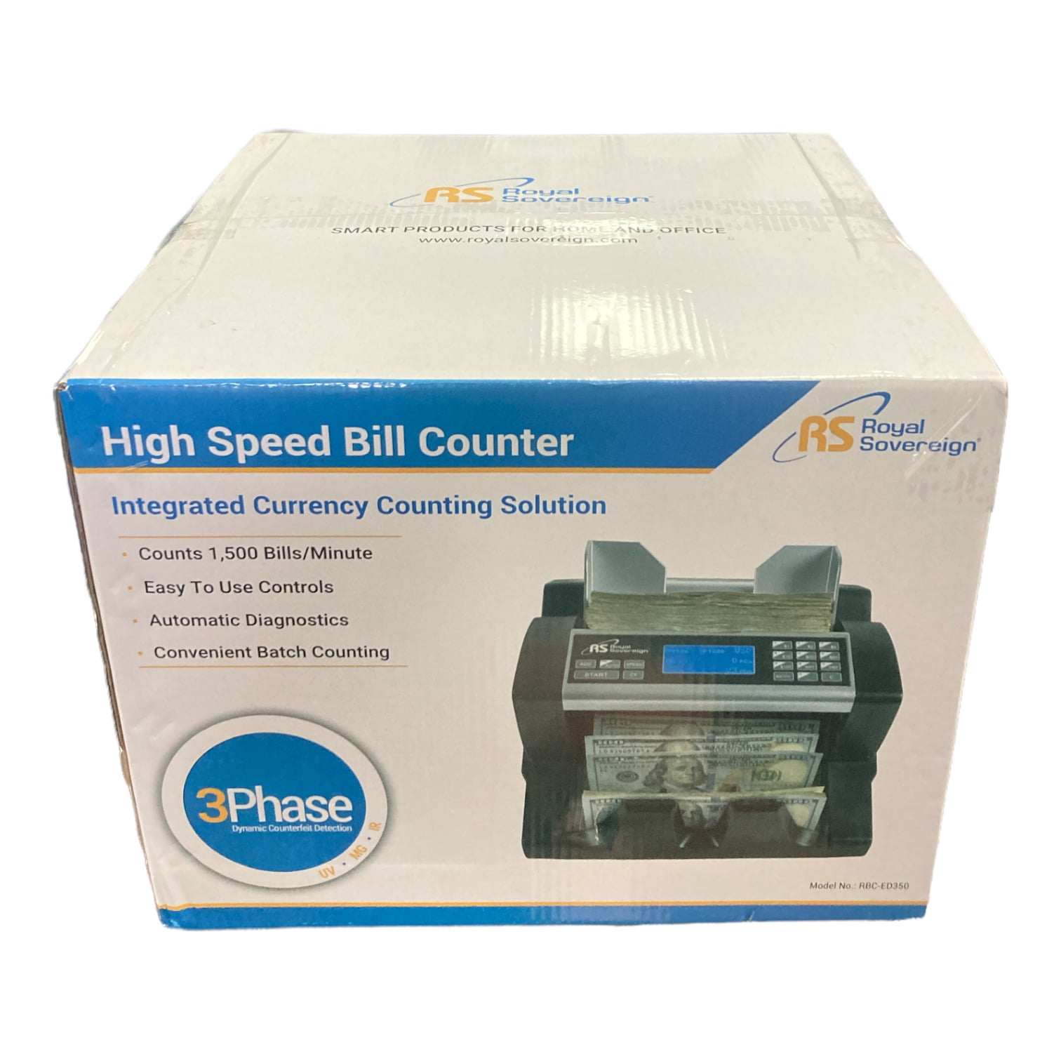 Royal Sovereign RBC-ED350 High Speed Money Counter, Currency Detector ...