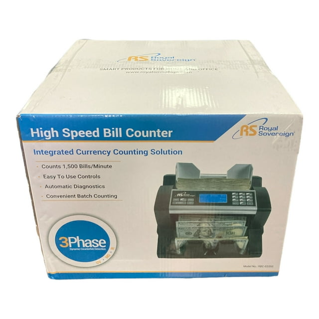 Royal Sovereign RBC-ED350 High Speed Money Counter, Currency Detector ...