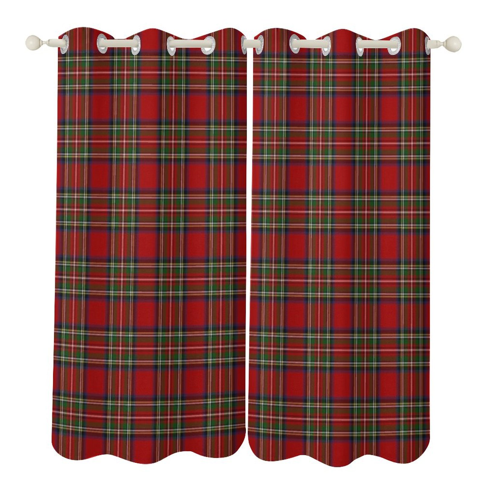 Royal Stewart Tartan Plaid Curtains 2 Panels Set Blackout for Bedroom ...