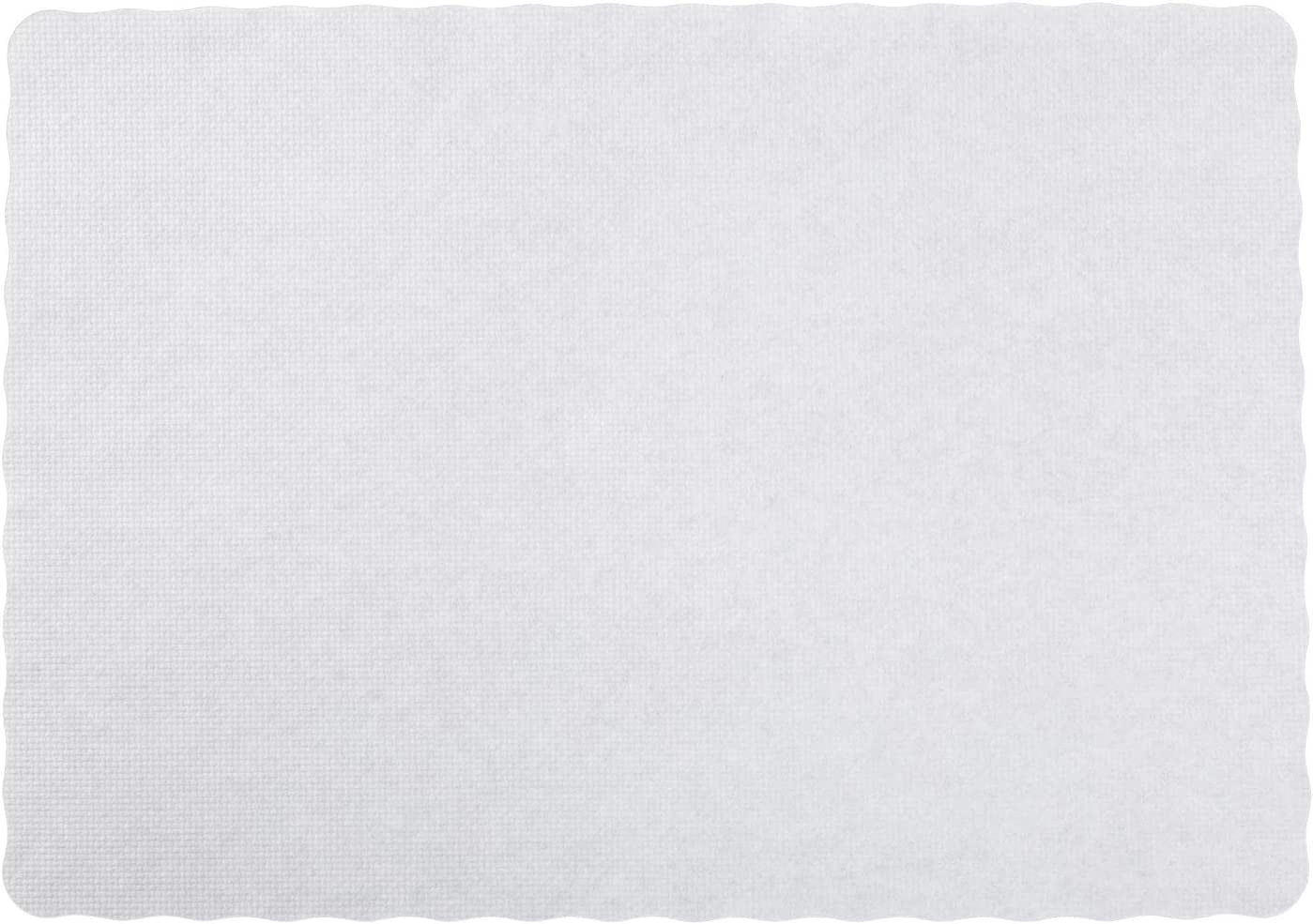 Royal Stirling White Scalloped Disposable Placemat, 9.5 Inch x 13.5 ...
